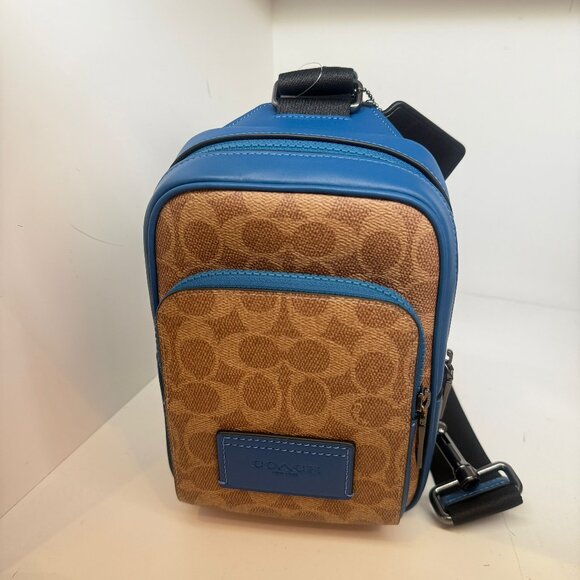 Coach | Bags | Coach Racer Sling Pack In Colorblock Signature Canvas ...